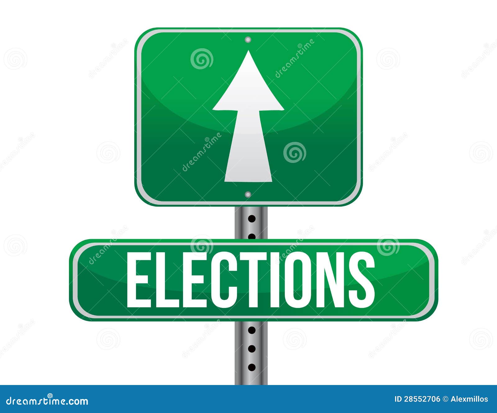 Elections road sign stock illustration. Illustration of print - 28552706
