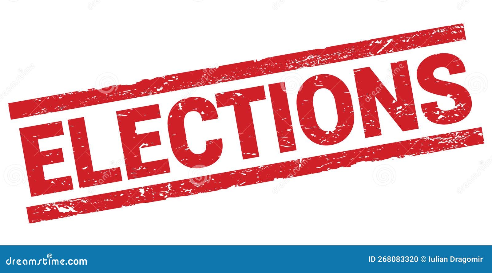 ELECTIONS Text on Red Rectangle Stamp Sign Stock Illustration ...