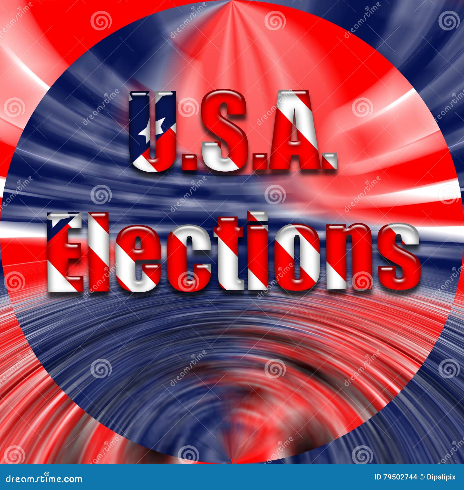 Elections on USA flag. stock illustration. Illustration of democracy ...