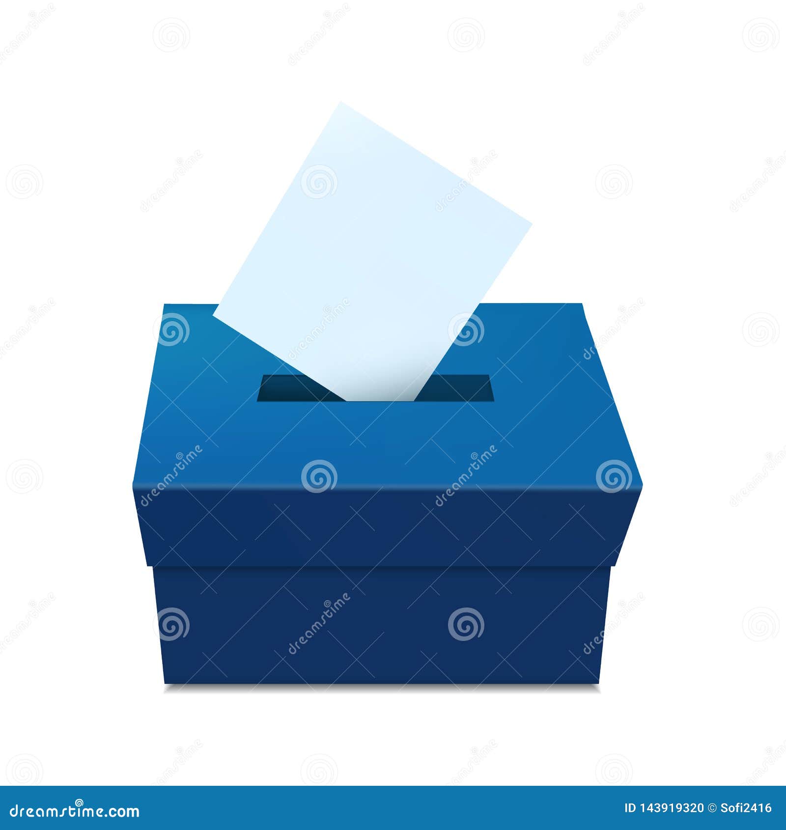 Elections Vote Box Template with Voting Paper Stock Vector ...