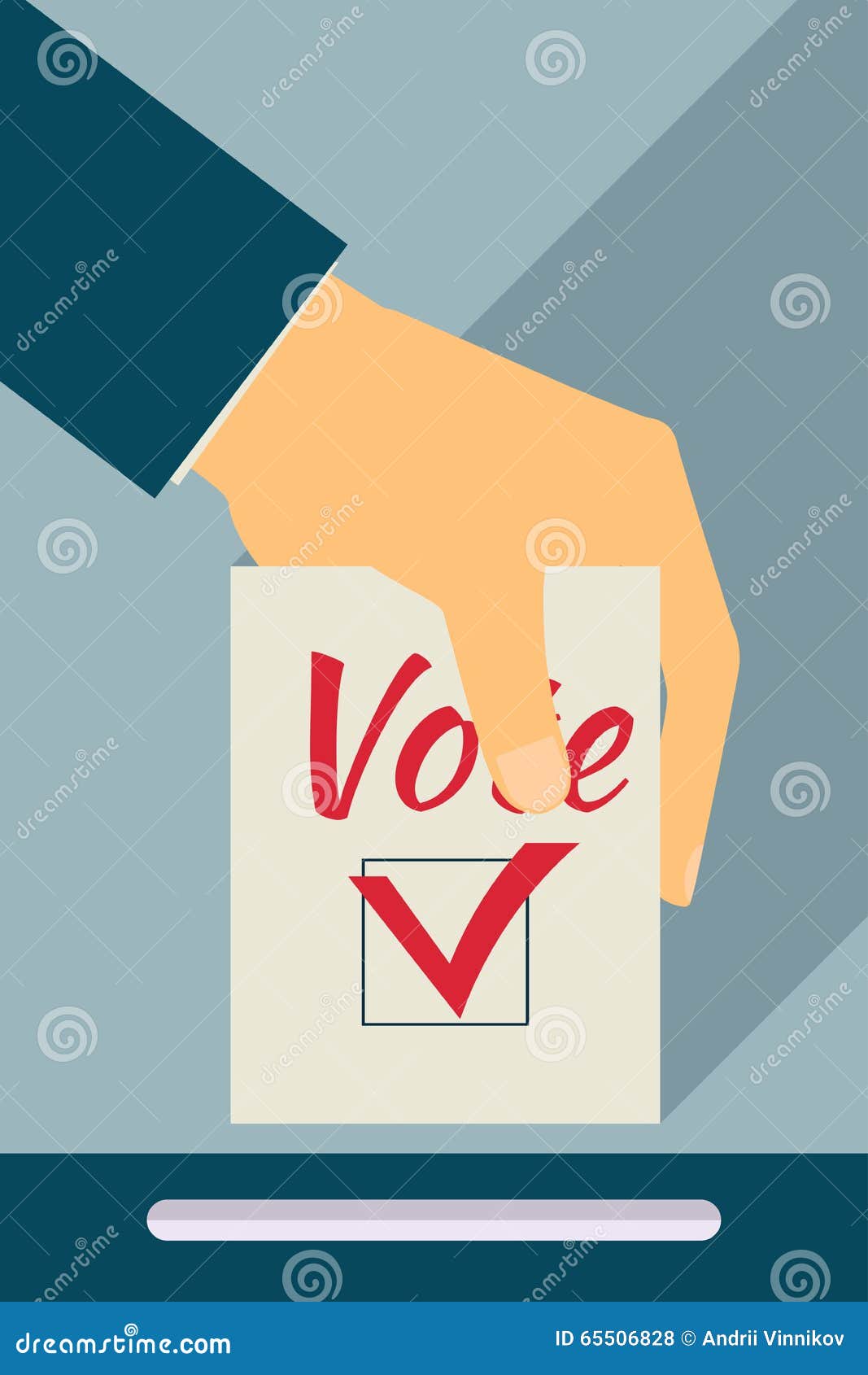 Elections. Vote. Hand Holds Ballot . Social Poll Stock Vector ...