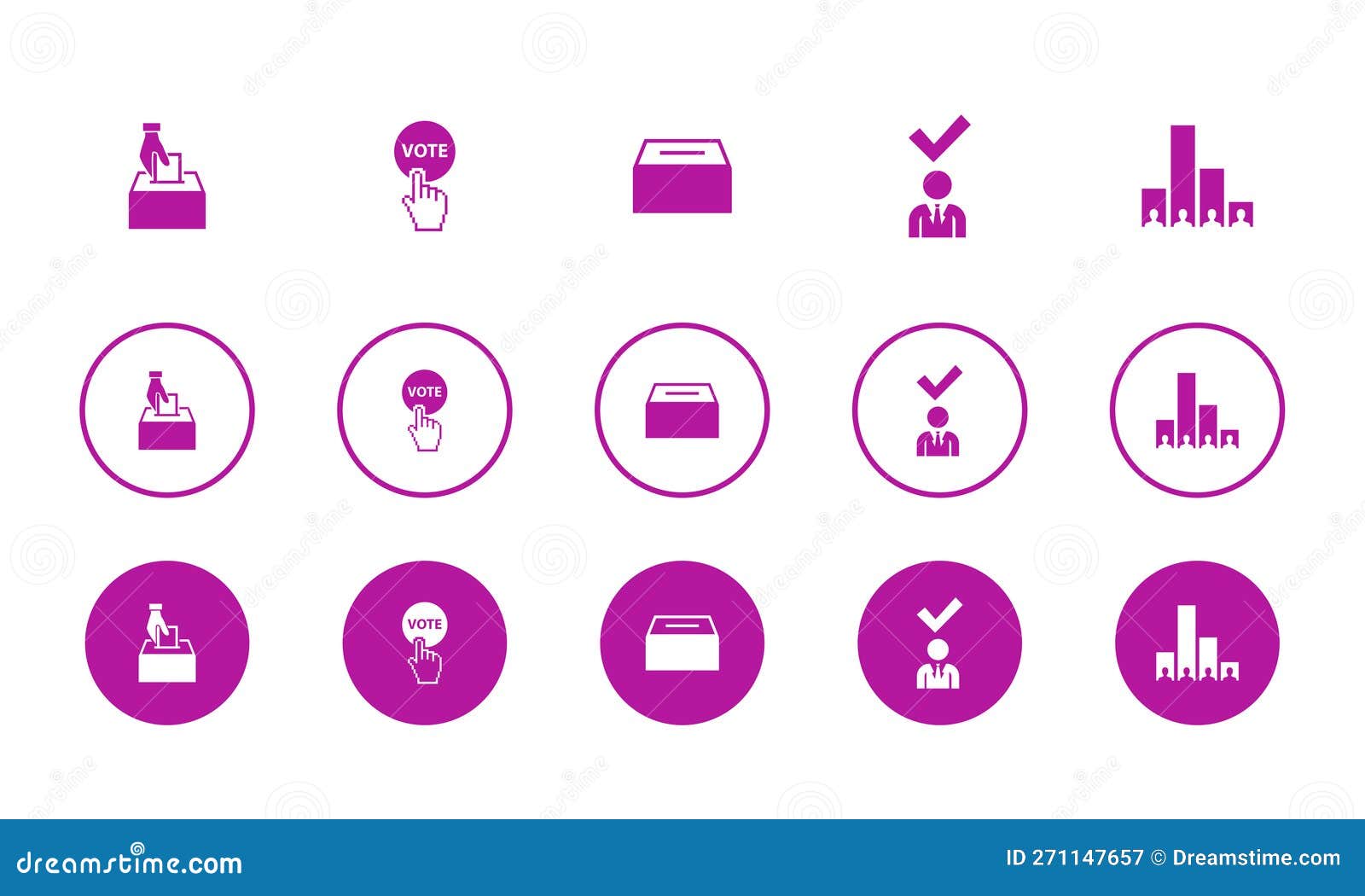 Elections And Voting Process. Exit Poll, Straw Poll, Voting Booth ...