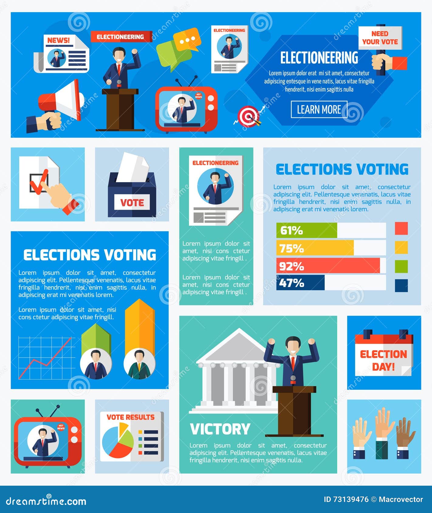 Elections And Voting Process. Exit Poll, Straw Poll, Voting Booth ...