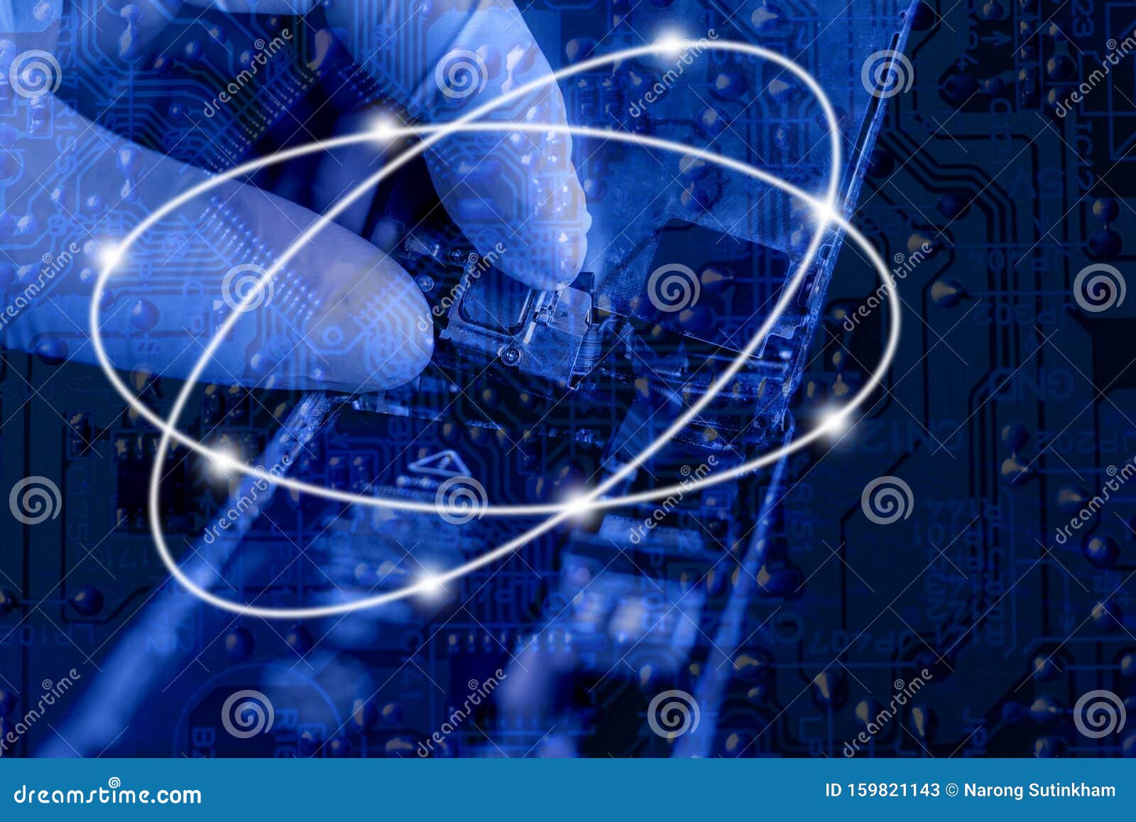 Electonic stock image. Image of global, futuristic, chip - 159821143