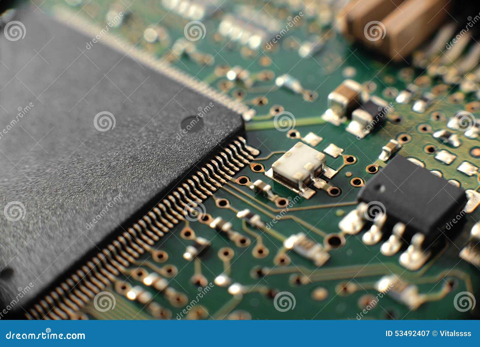 Electonics Board with Components. Stock Image - Image of background ...