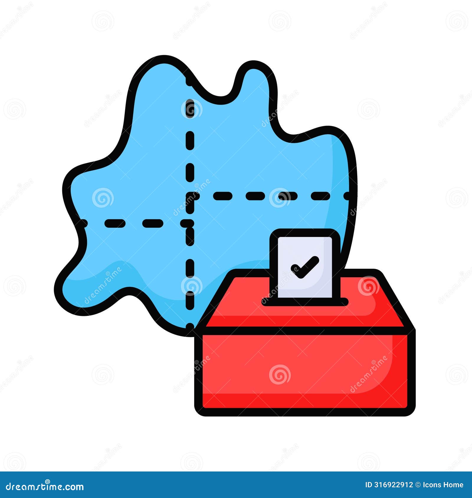Electoral Place Icon Design, Polling Station Vector Stock Vector ...