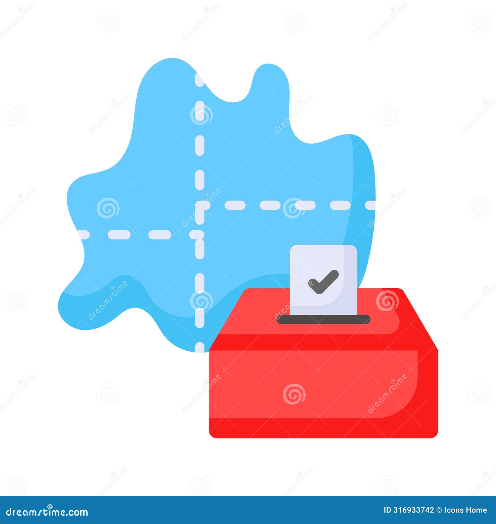 Electoral Place Icon Design, Polling Station Vector Stock Vector ...