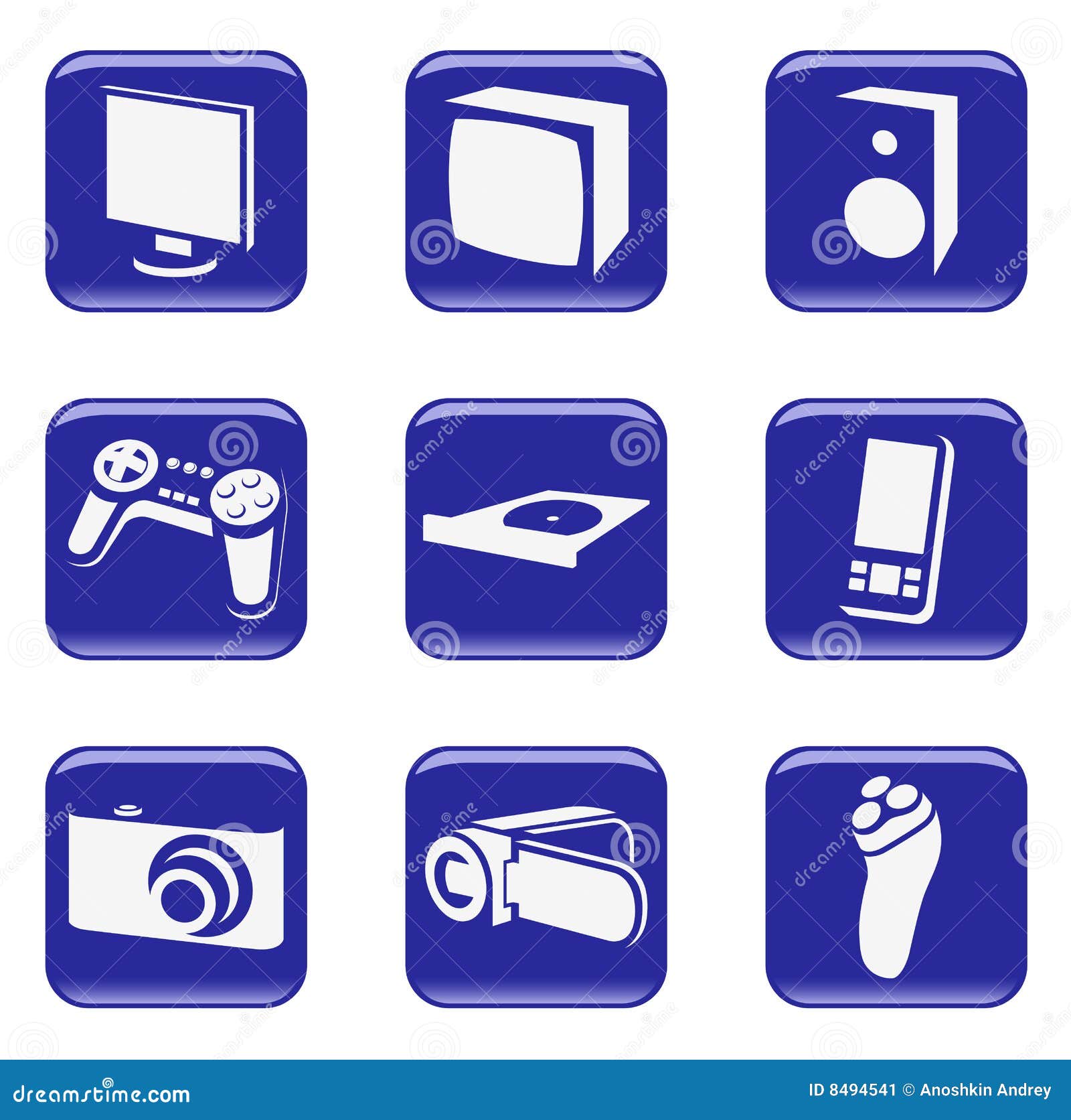 Electrónica - Iconos Del Web Del Vector (botones) Ilustración del ...