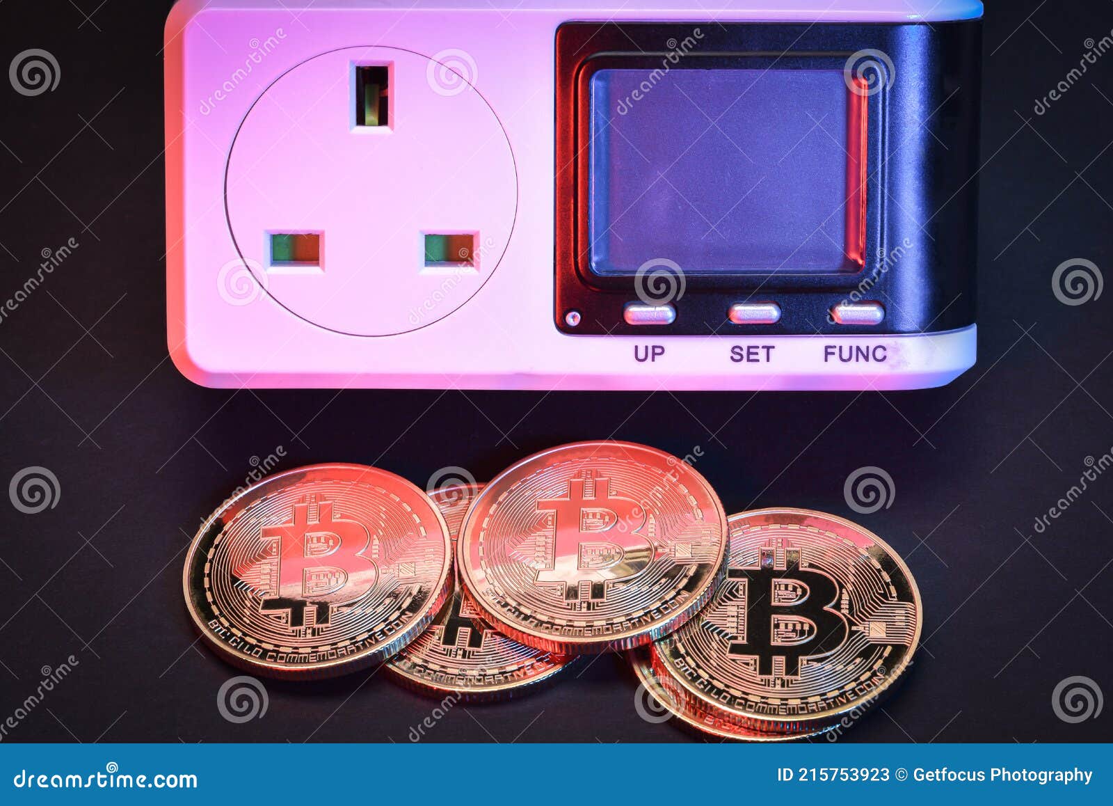 Electrcity Meter on Black Background Stock Image - Image of innovation ...