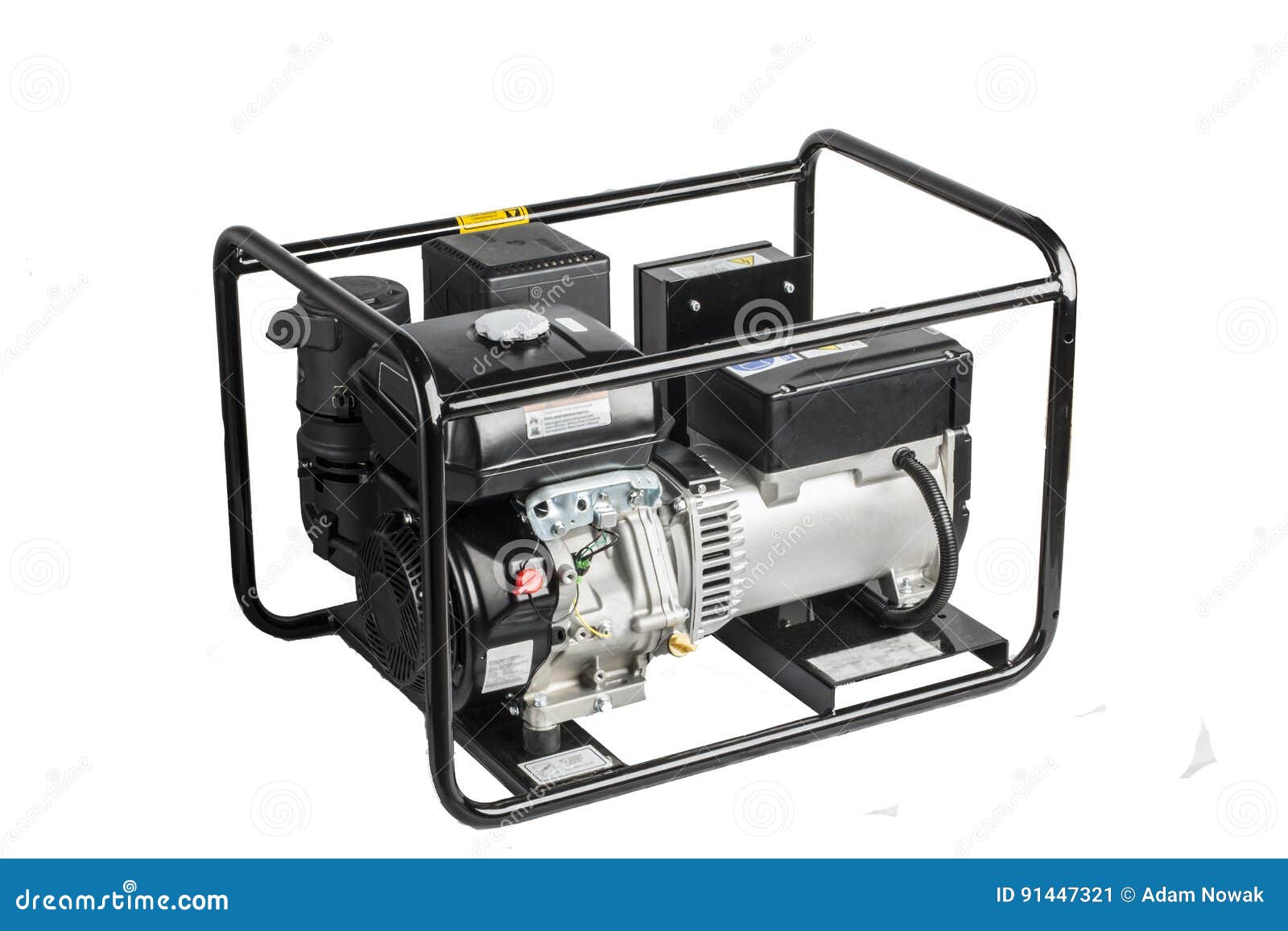 Electric AC Generator Isolated on White Stock Image - Image of power ...