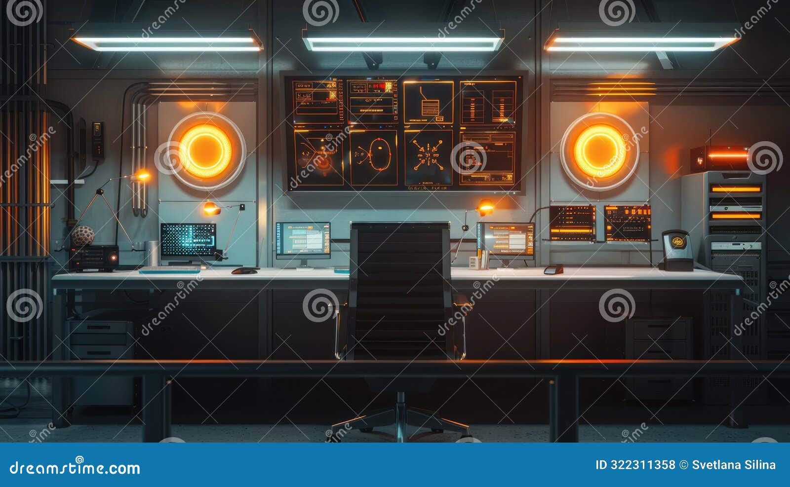 Electric Accumulator Integrated into a High-tech Workstation Setup ...