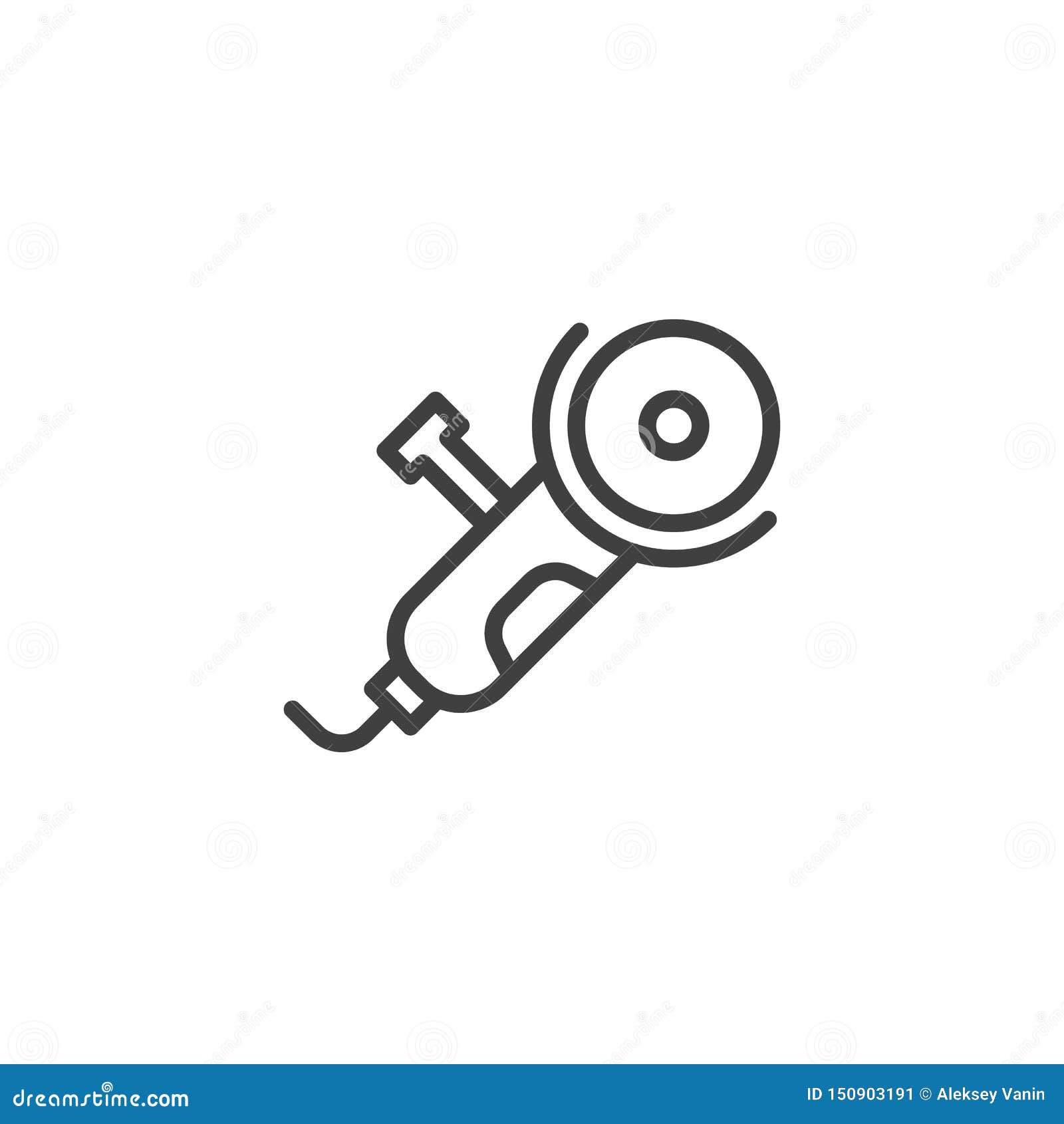 Electric Angle Grinder Line Icon Stock Vector - Illustration of sign ...