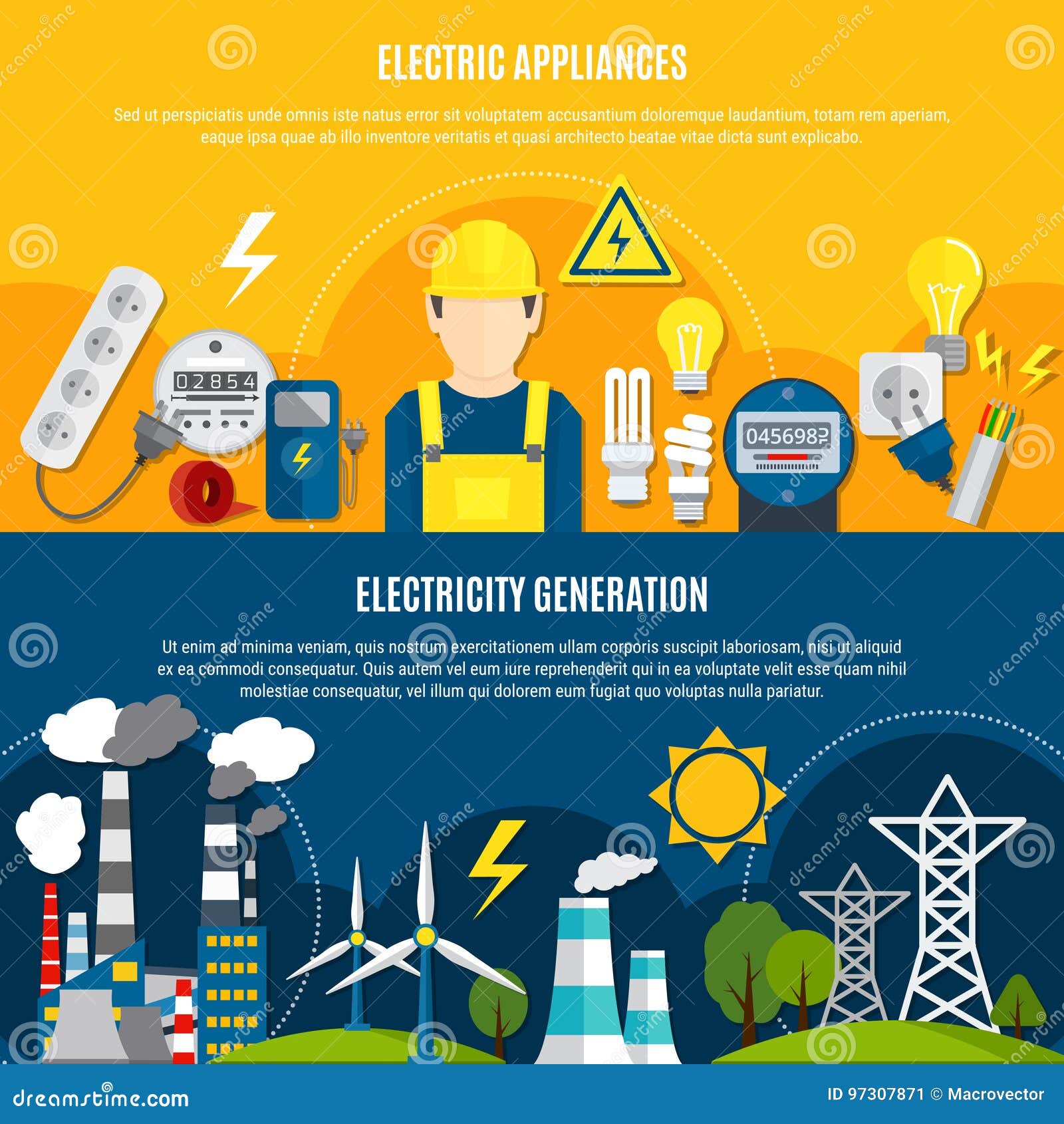 Power Generation Concept Designs Cartoon Vector | CartoonDealer.com ...