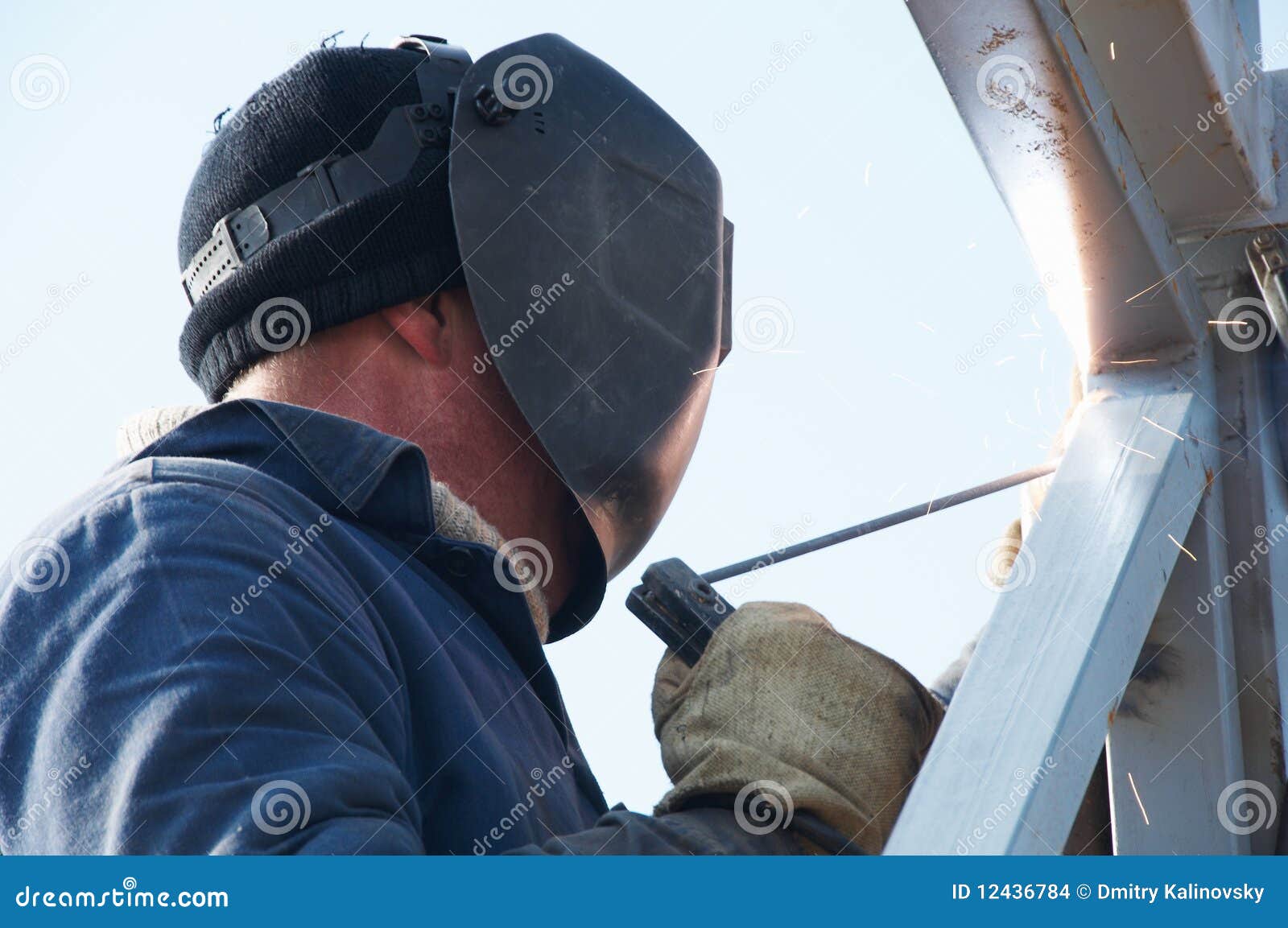 Electric arc welding stock photo. Image of industry, glow - 12436784