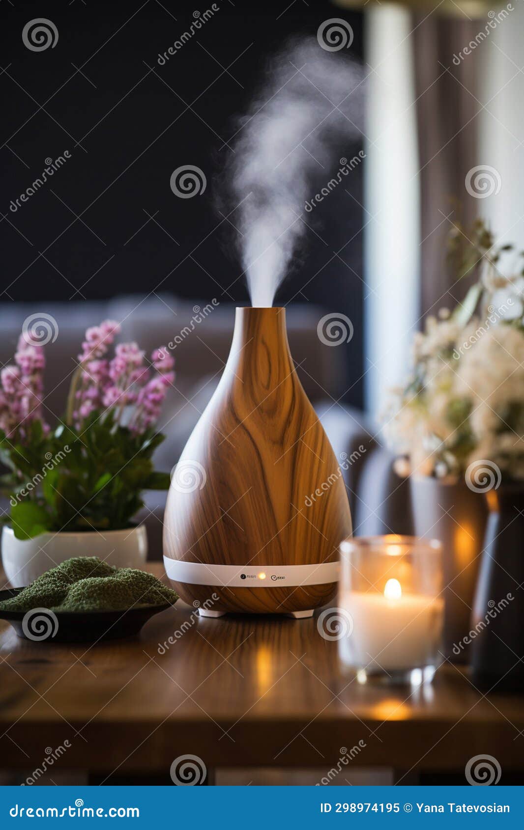 Electric Aroma Diffuser in the Room. Generative AI, Stock Image - Image ...