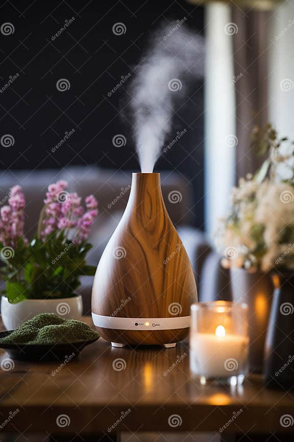 Electric Aroma Diffuser in the Room. Generative AI, Stock Image - Image of perfume, freshener ...
