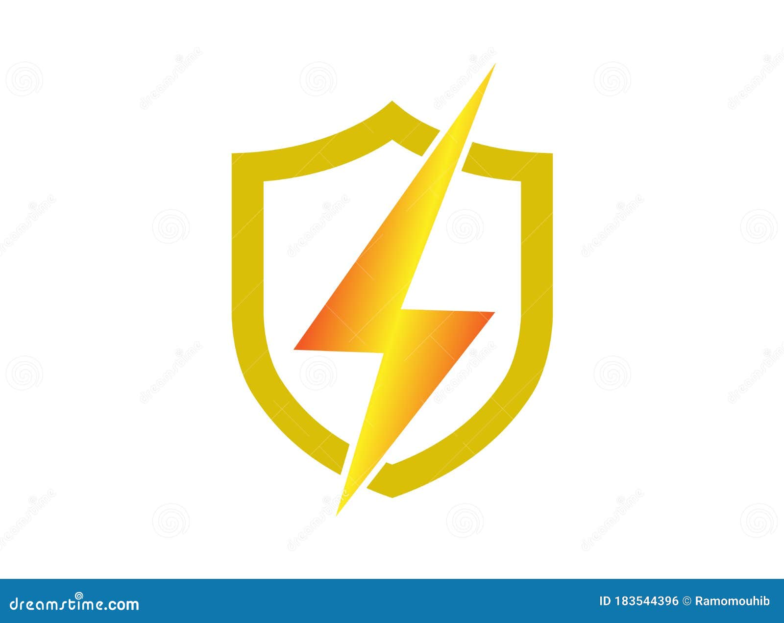 Electric Arrow Inside the Shield for Logo Design, Power Security Icon ...