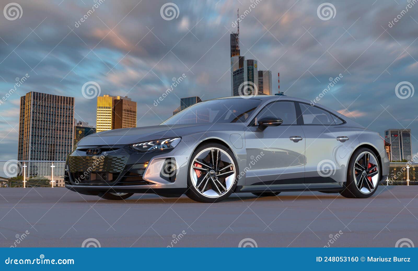 All-electric Audi Q4 E-tron Concept Car Prototype At Geneva ...