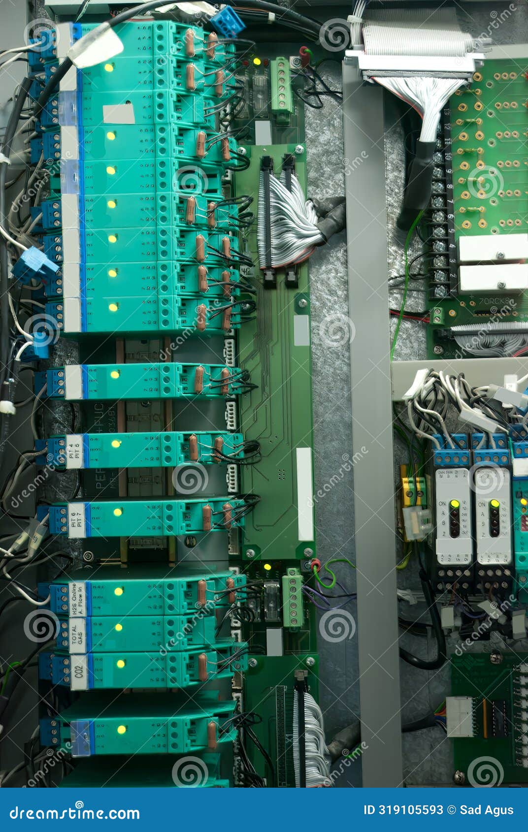 Electric Back Panel Close Up View Stock Image - Image of technical ...