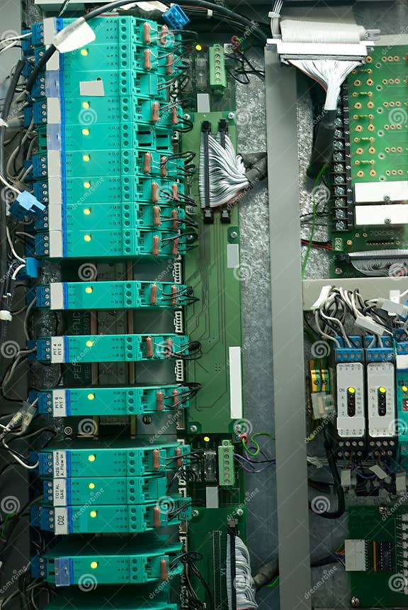 Electric Back Panel Close Up View Stock Image - Image of technical ...