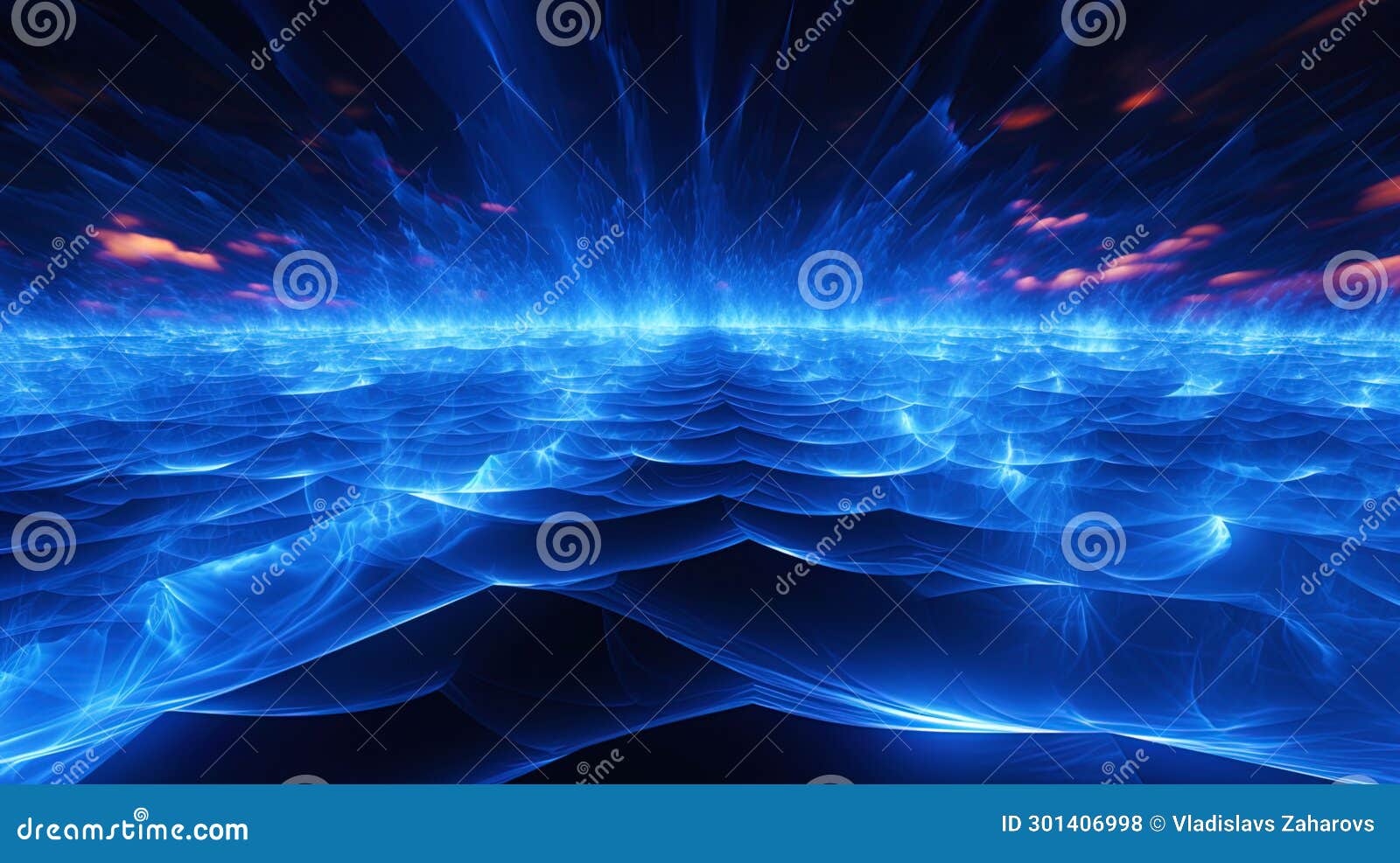 An Electric Background with Flashes of Light, Reminiscent of the Energy ...
