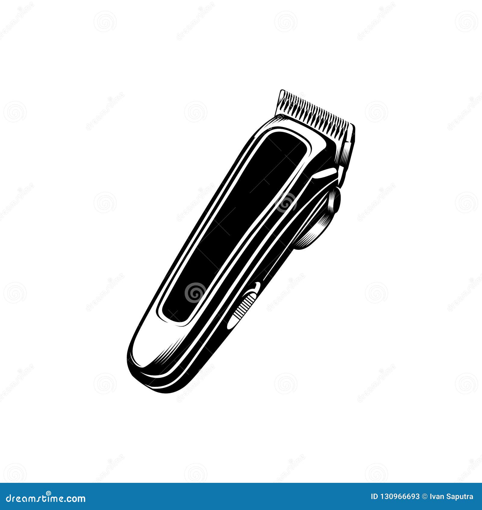 Electric Barber Clipper Vector Illustration Barber Logo Design Stock