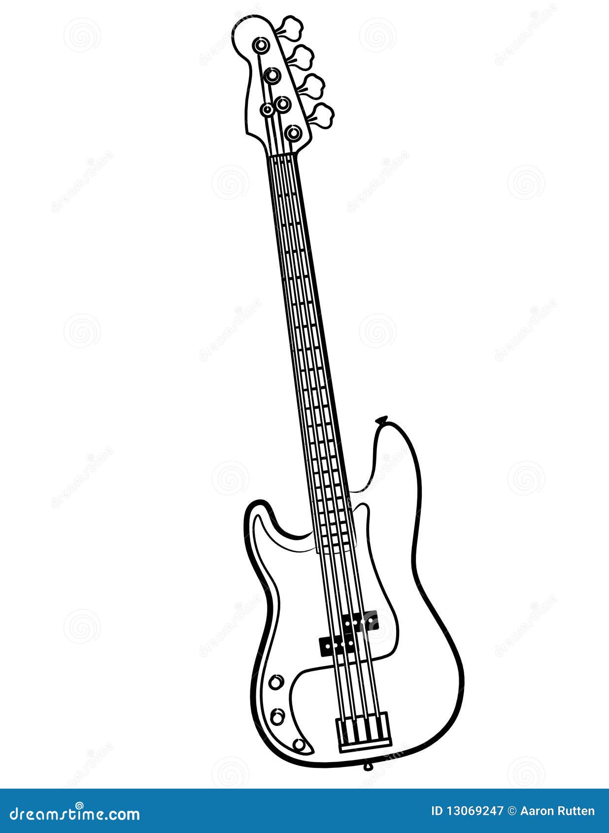 Electric Bass Guitar Line Art Vector Illustration Stock Vector ... Electric Bass Guitar Line Art Vector Illustration Stock Vector ...