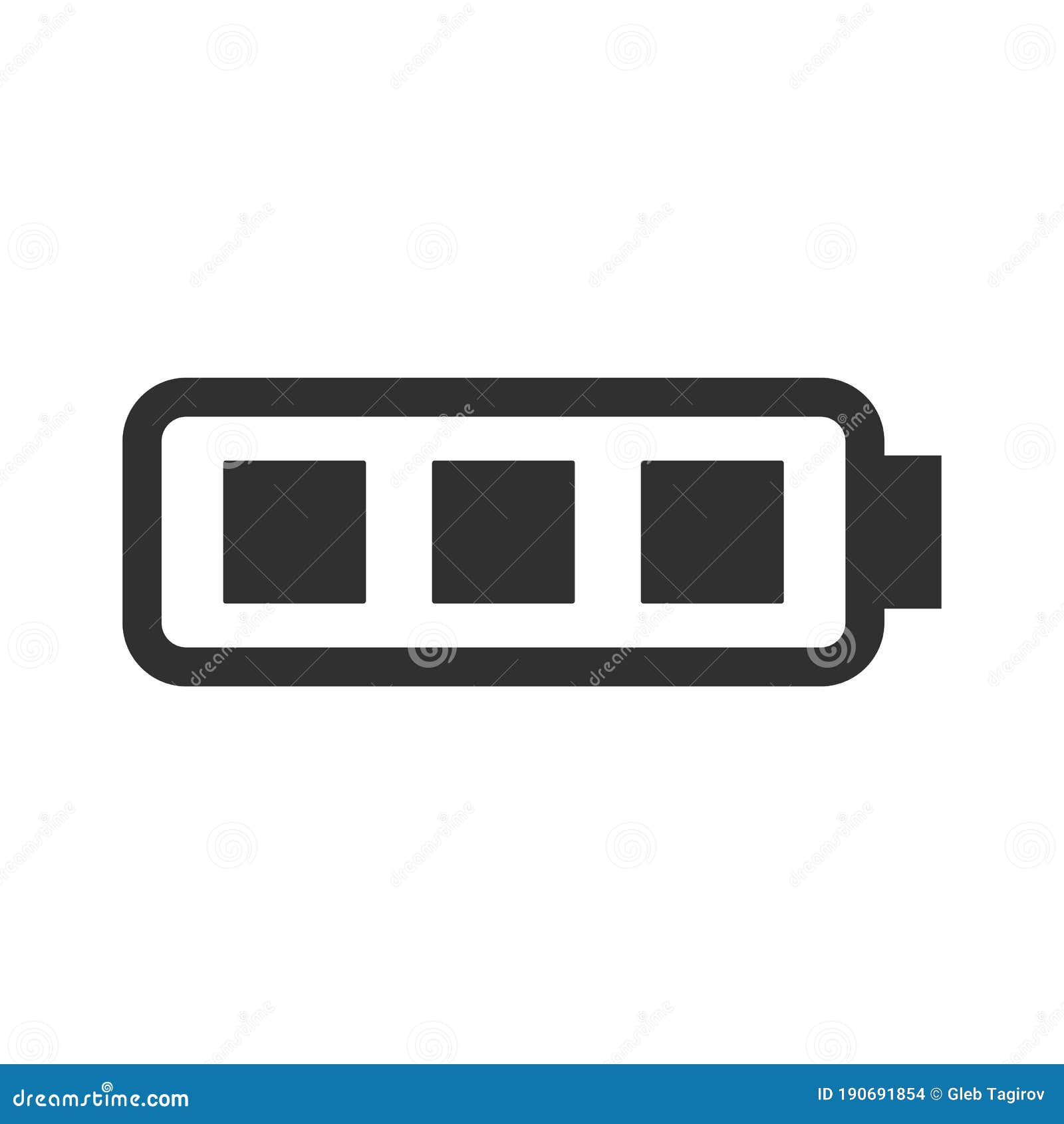 Electric Battery Fully Charged Icon. Stock Vector - Illustration of ...