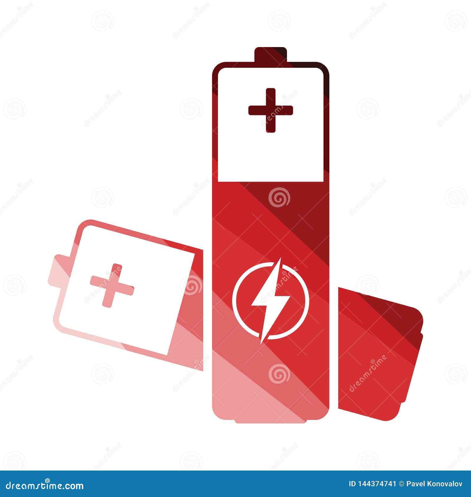Electric battery icon stock vector. Illustration of electricity - 144374741