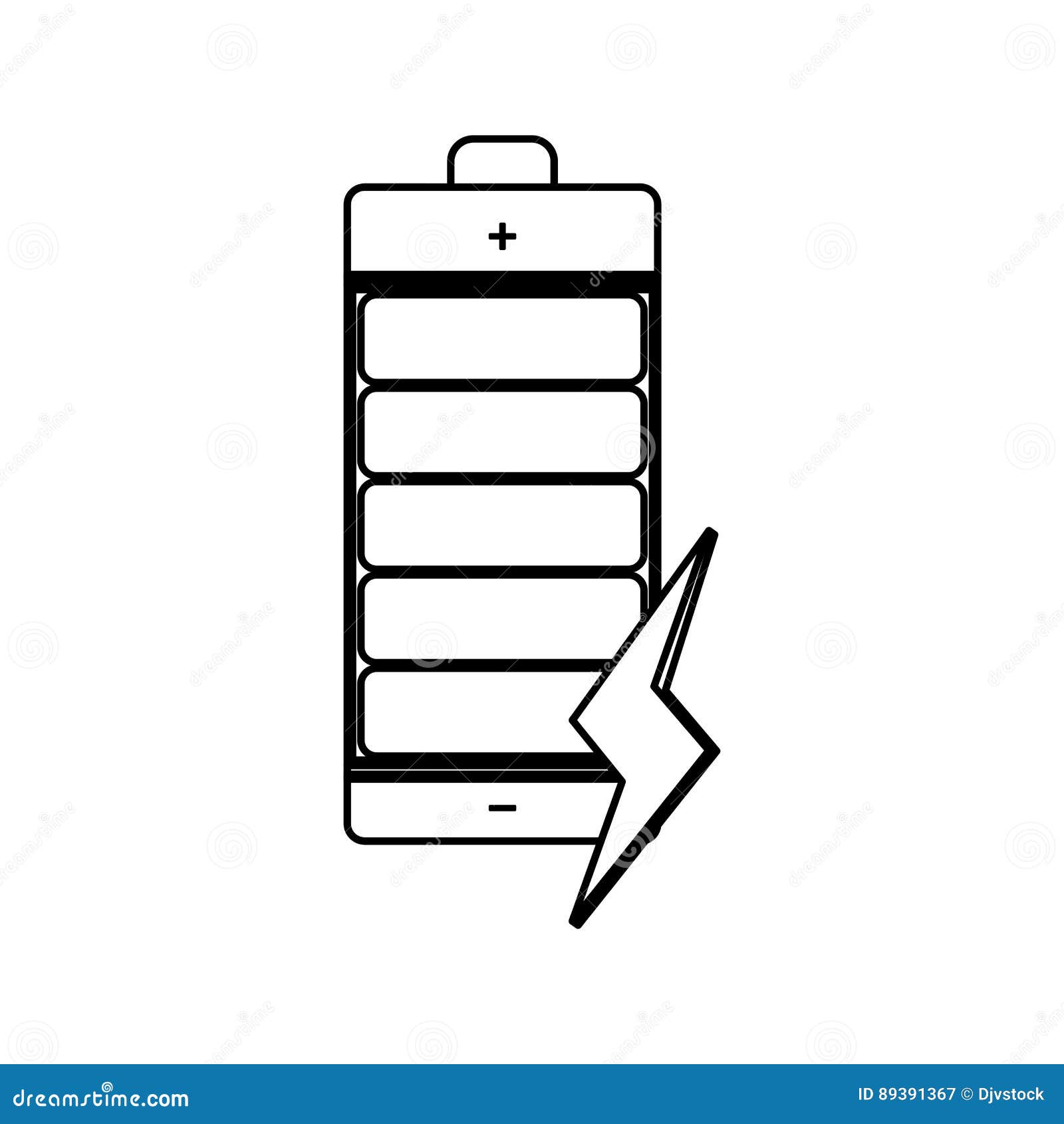 Electric Battery Rechargeable Stock Illustration - Illustration of ...