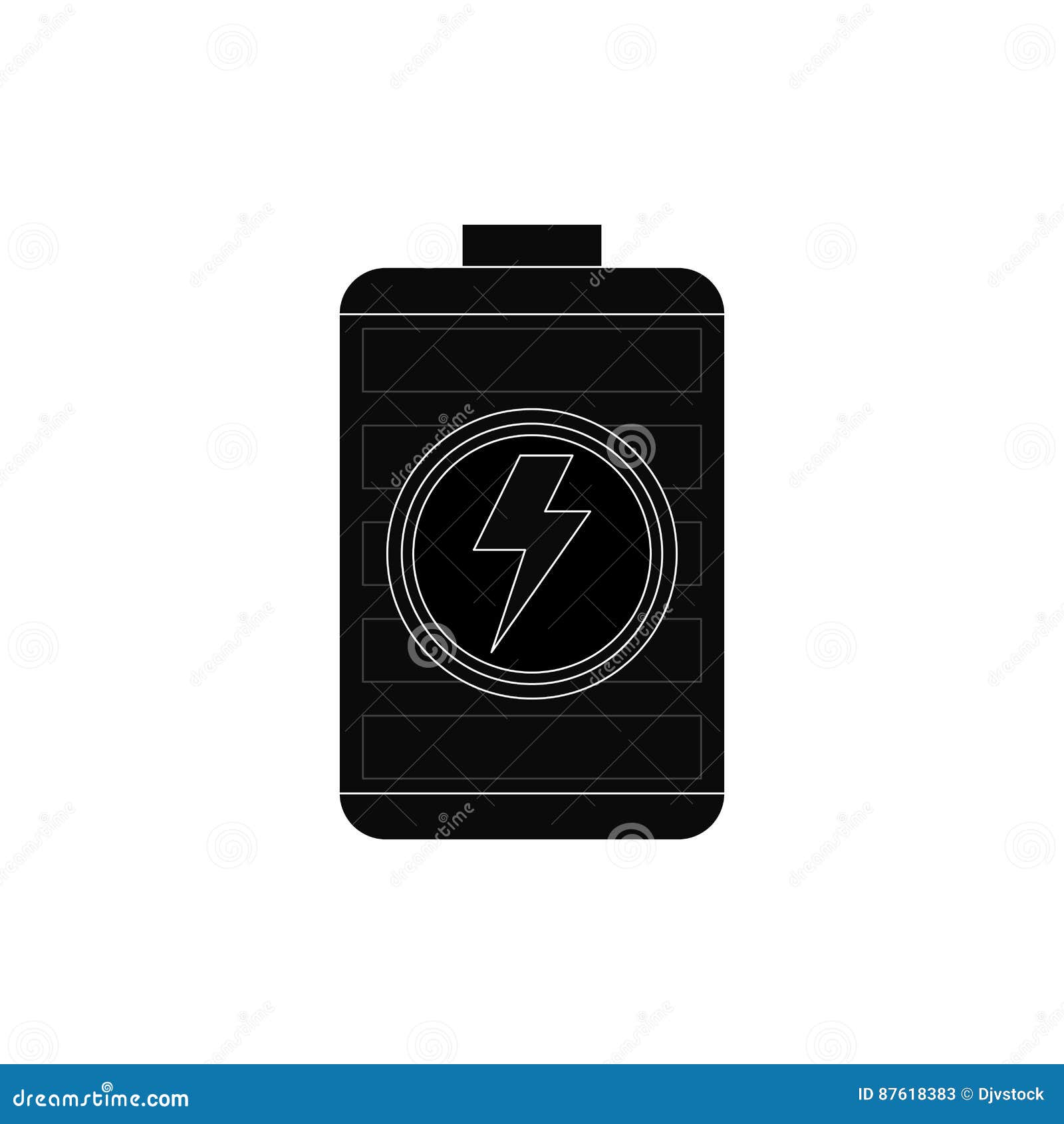 Electric battery symbol stock illustration. Illustration of volts ...