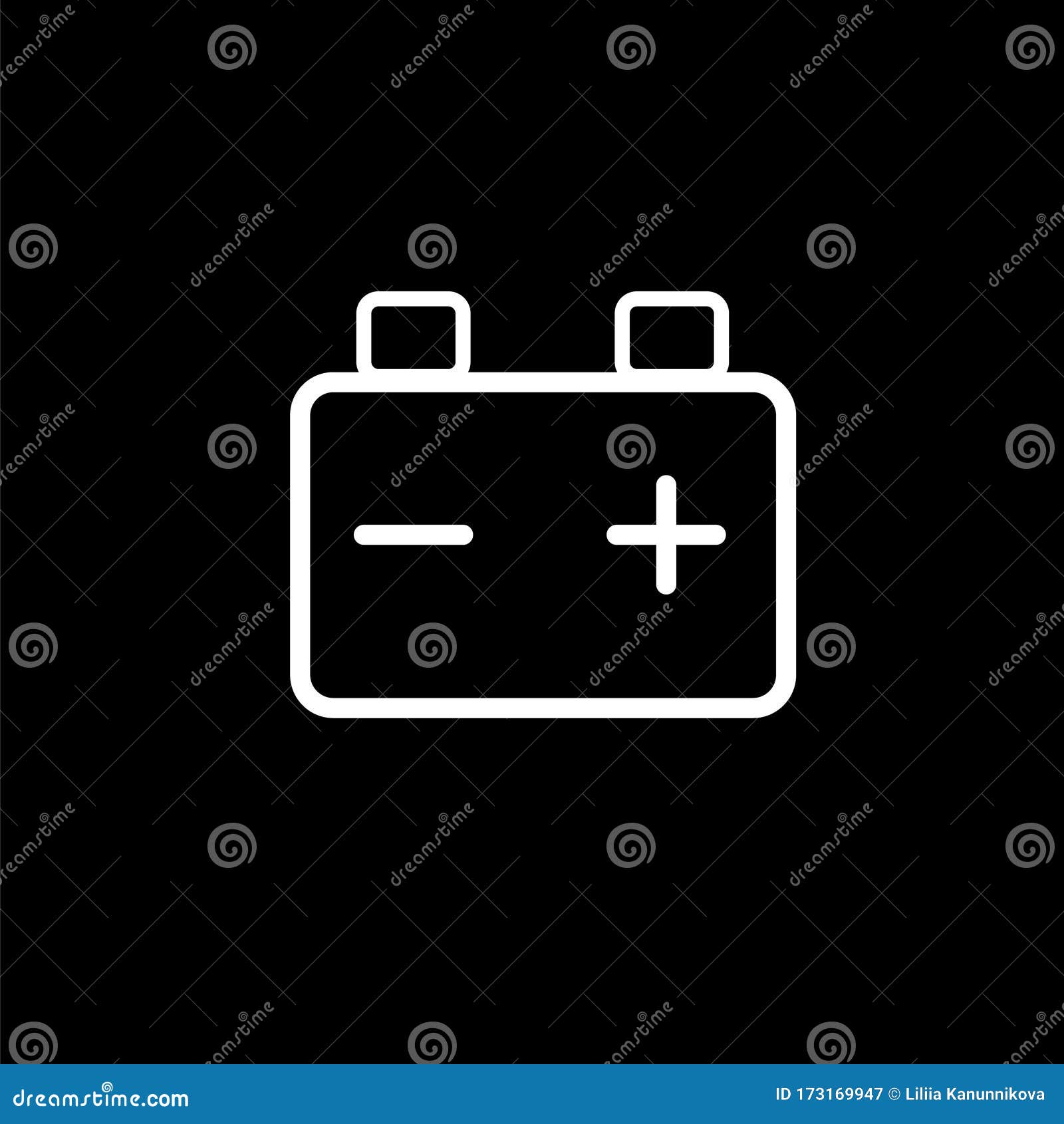 Electric Battery Battery Vector Plus Minus Flat Icon Stock Illustration ...