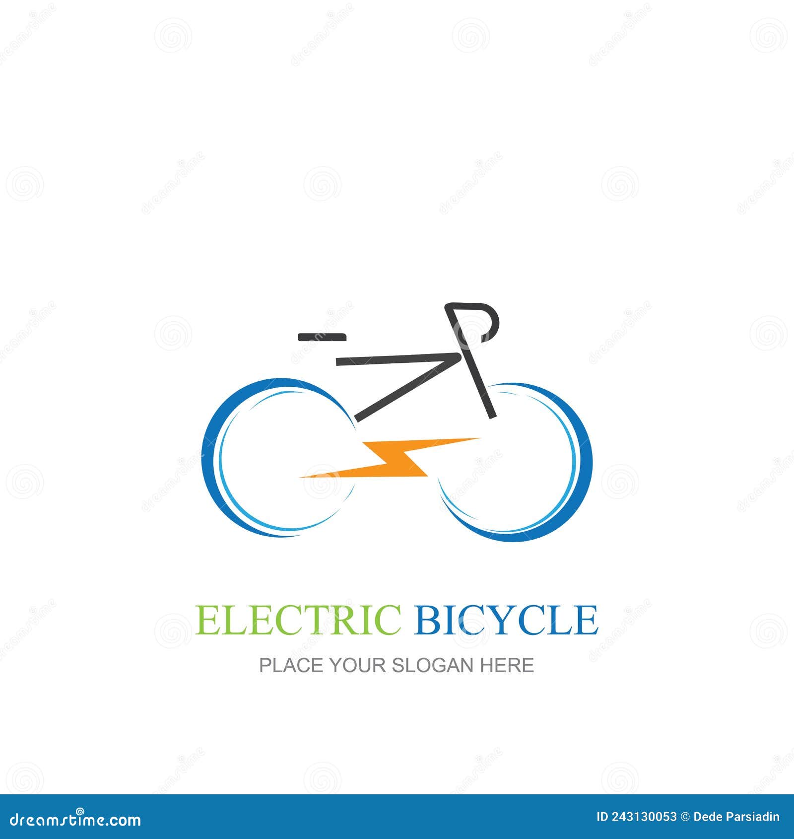Electric Bike Icon Logo Design Element Stock Vector - Illustration of ...