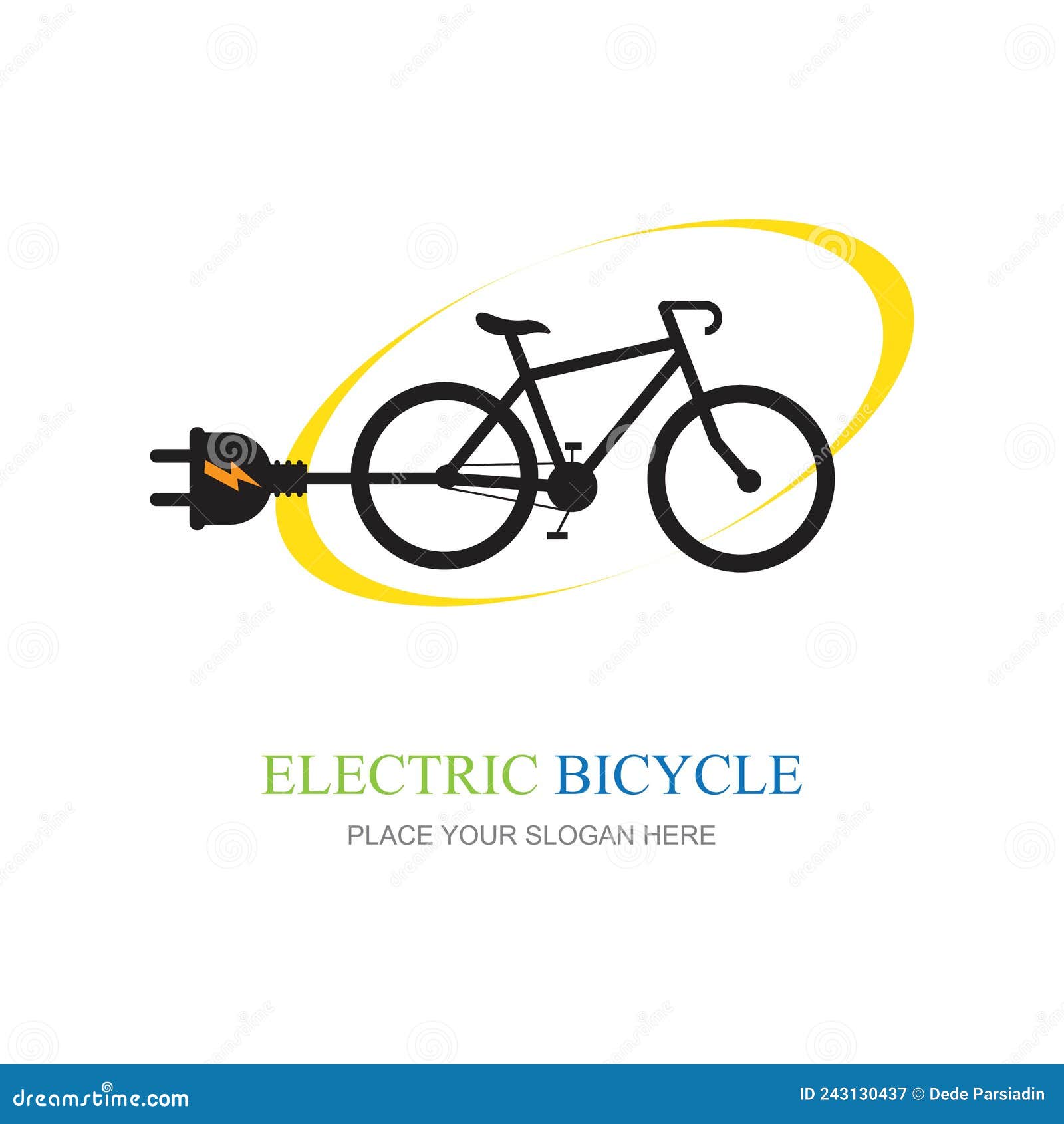 Electric Bike Icon Logo Design Element Stock Vector - Illustration of ...