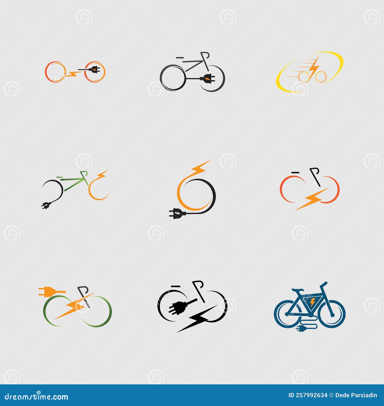Electric Bike Icon Logo Design Element Stock Vector - Illustration of ...