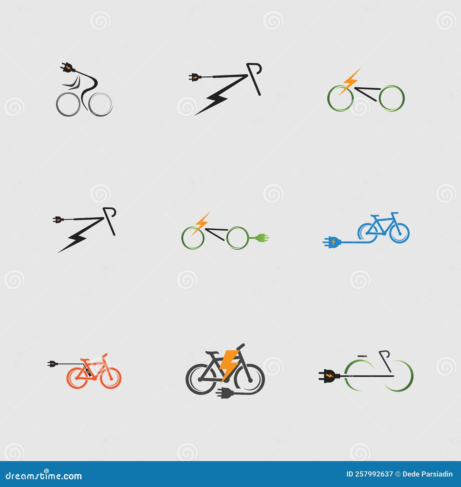 Electric Bike Icon Logo Design Element Stock Vector - Illustration of ...
