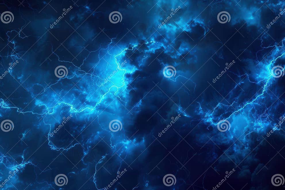 Electric Blue. Abstract Lightning Concept Stock Illustration ...