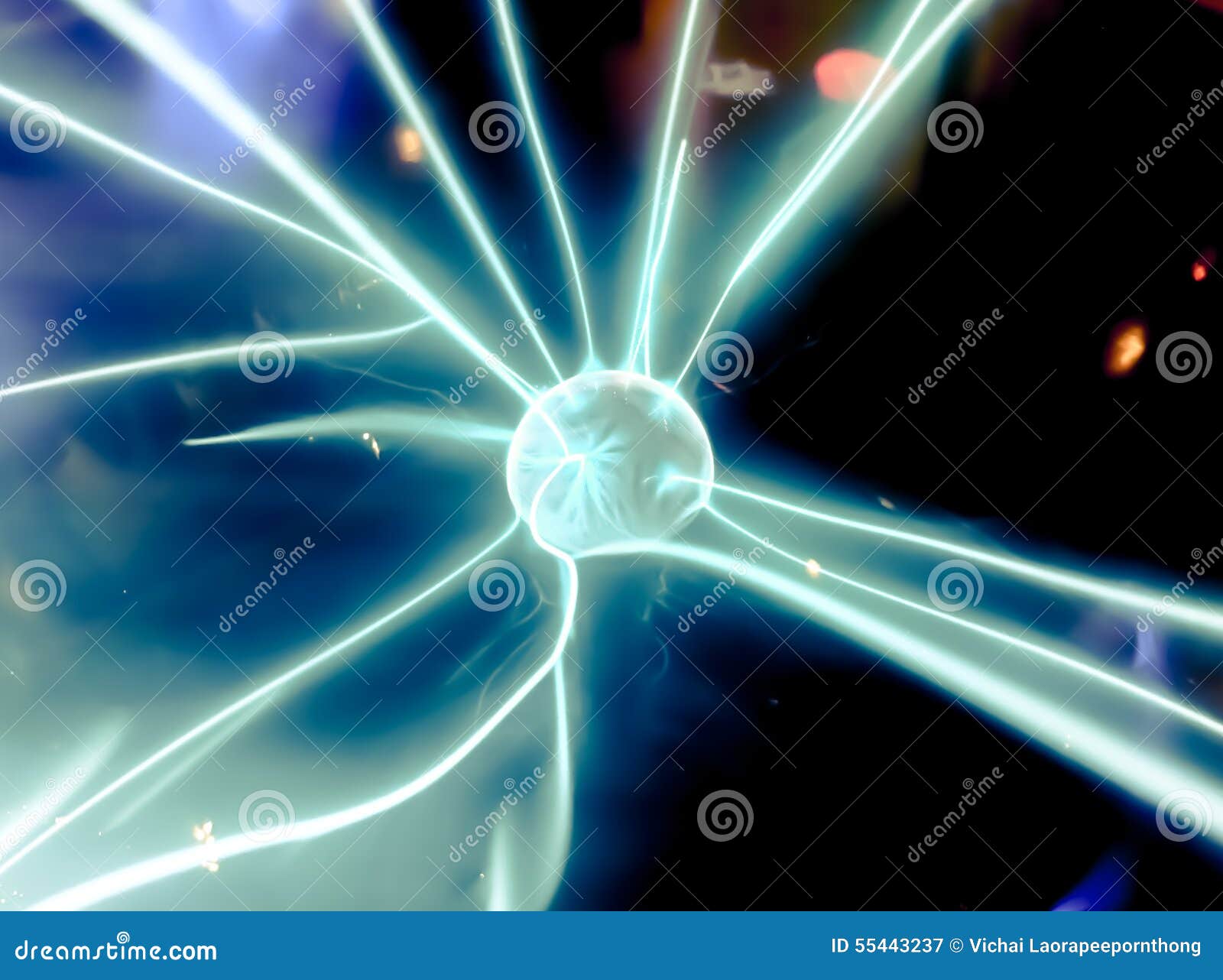 Electric Blue Beam Spread from the Middle Ball Science Dignitaries ...