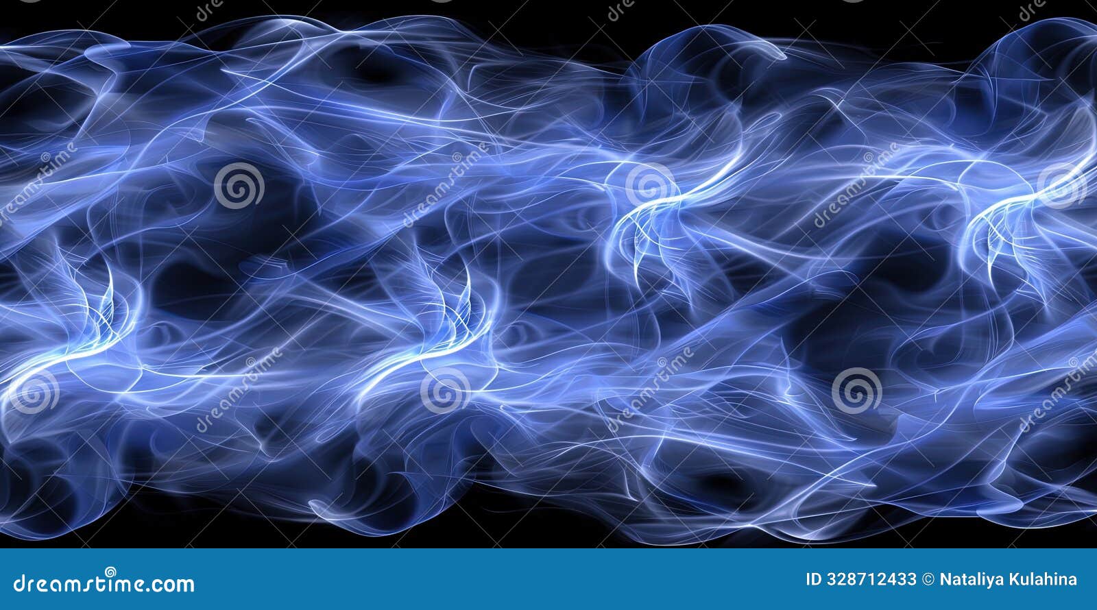 Electric Blue Flames Against a Black Background Creating a Striking and ...