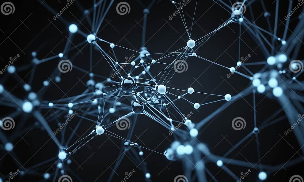 Electric Blue Lines and Dots Create a Symmetrical Pattern in the ...