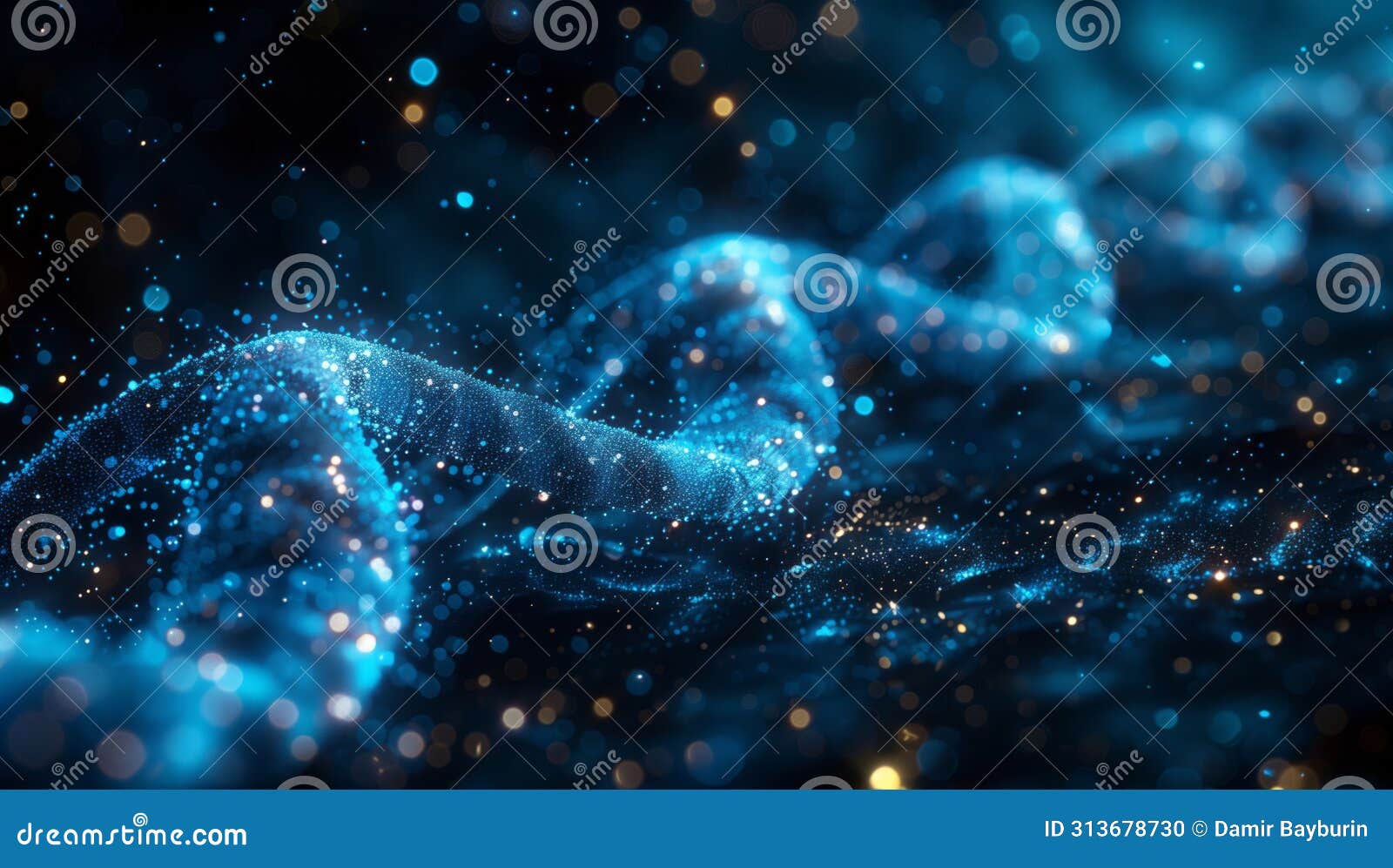 Electric Blue Particles Form a Mesmerizing Pattern Underwater in the ...