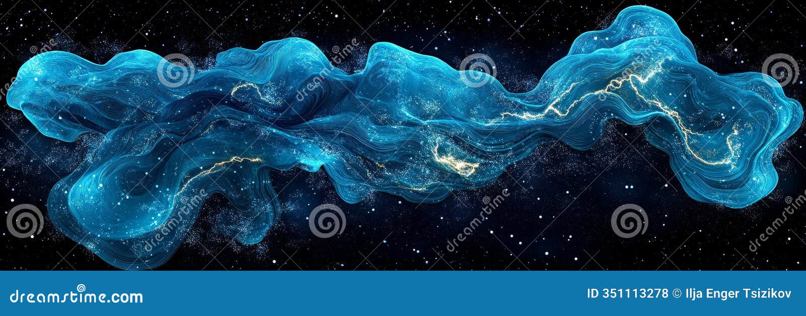 Electric Blue Tendrils of Plasma Energy Flow through a Starry Cosmic ...