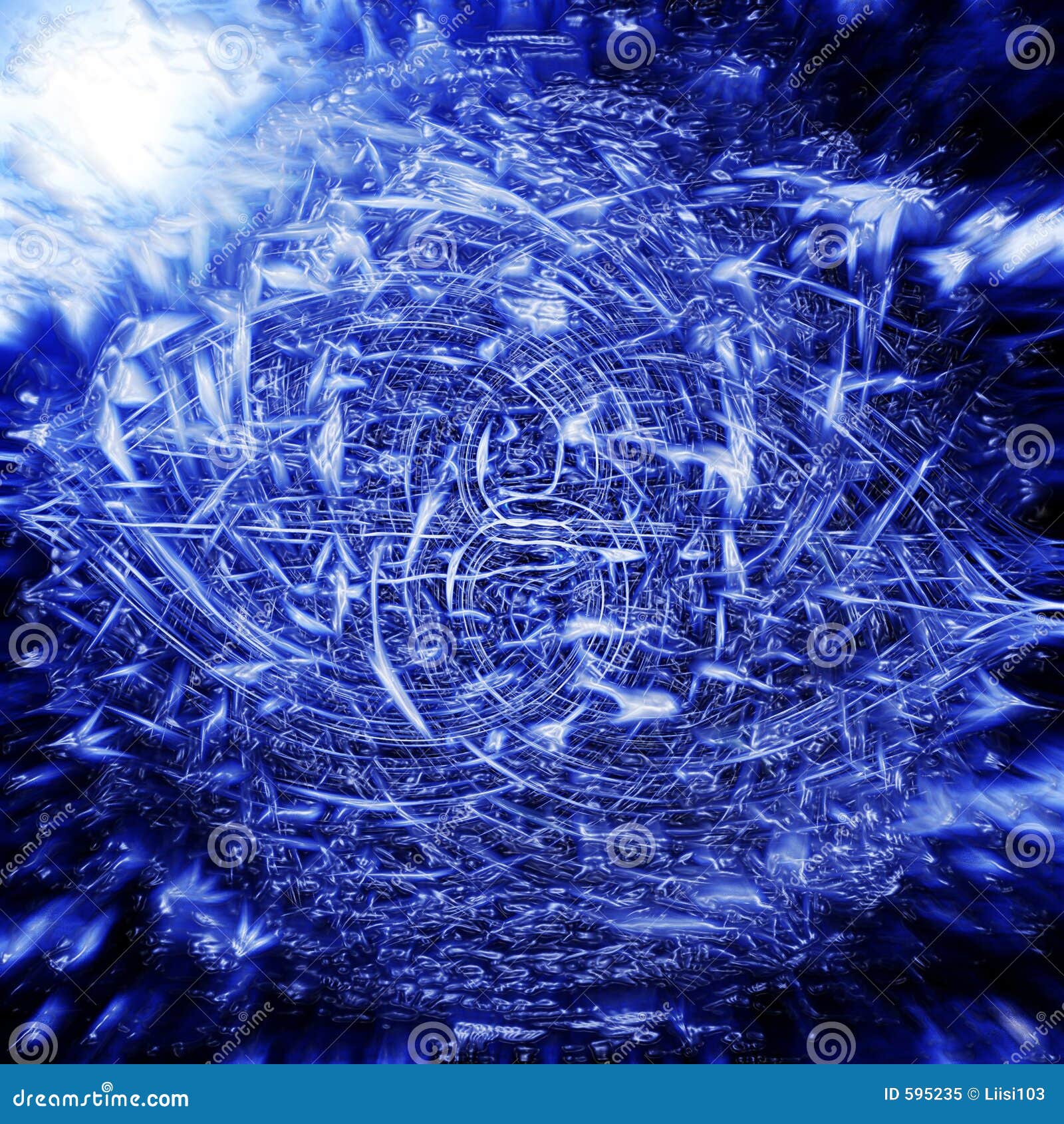 Electric blue vortex stock illustration. Illustration of sphere - 595235