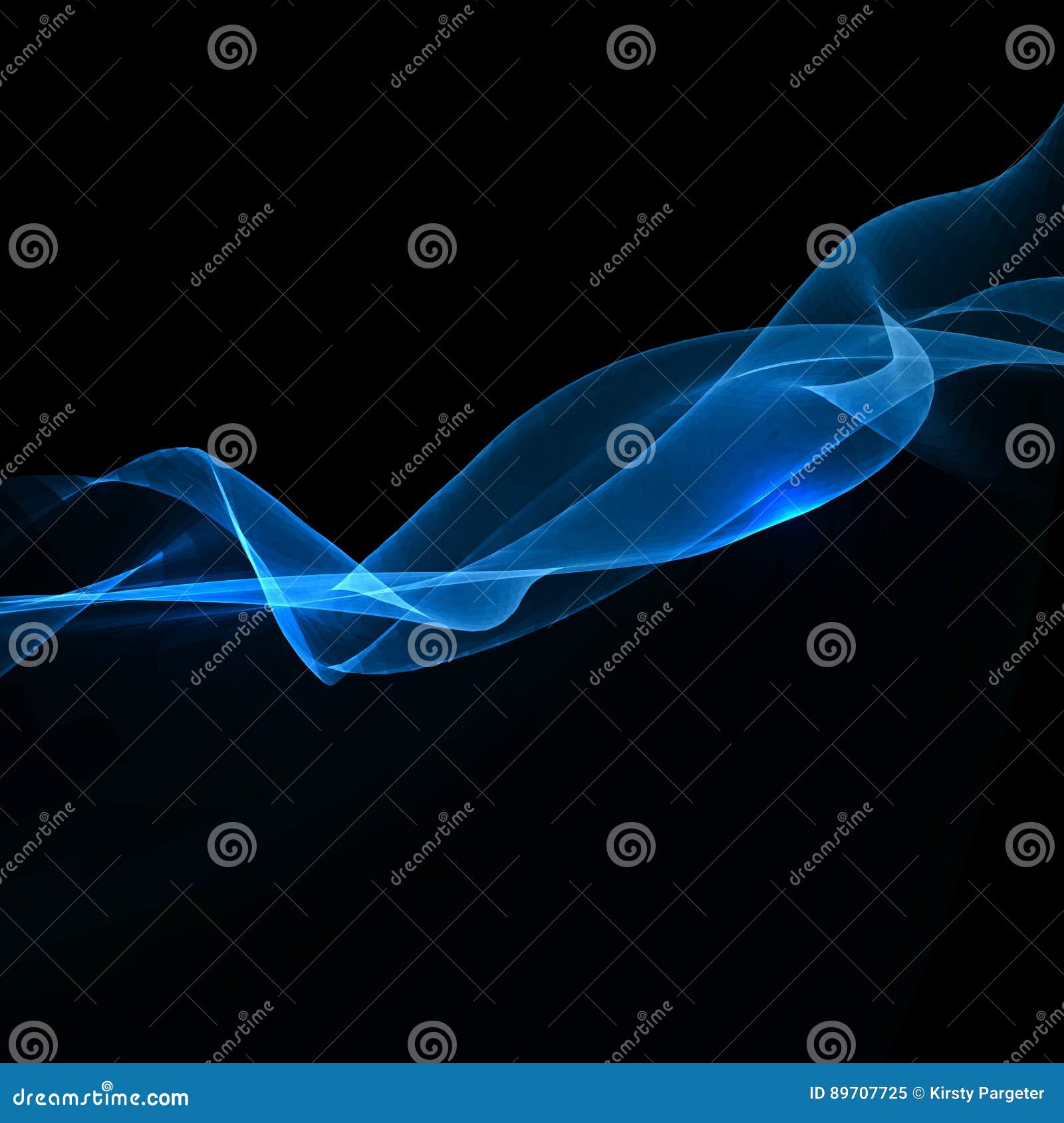 Electric Blue Wave Background Stock Vector - Illustration of smoky ...