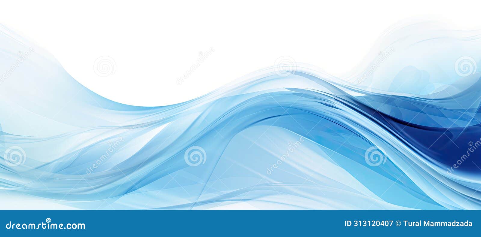 An Electric Blue Wave Pattern on a Transparent Material Stock ...