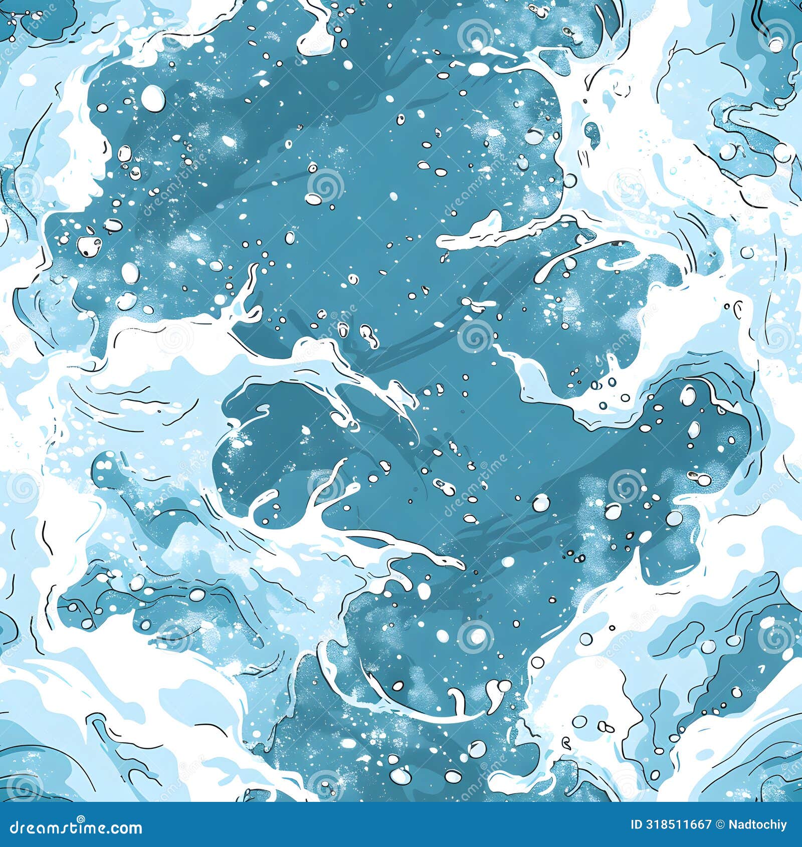 Electric Blue Waves Pattern in Transparent Ocean Water Stock Image ...