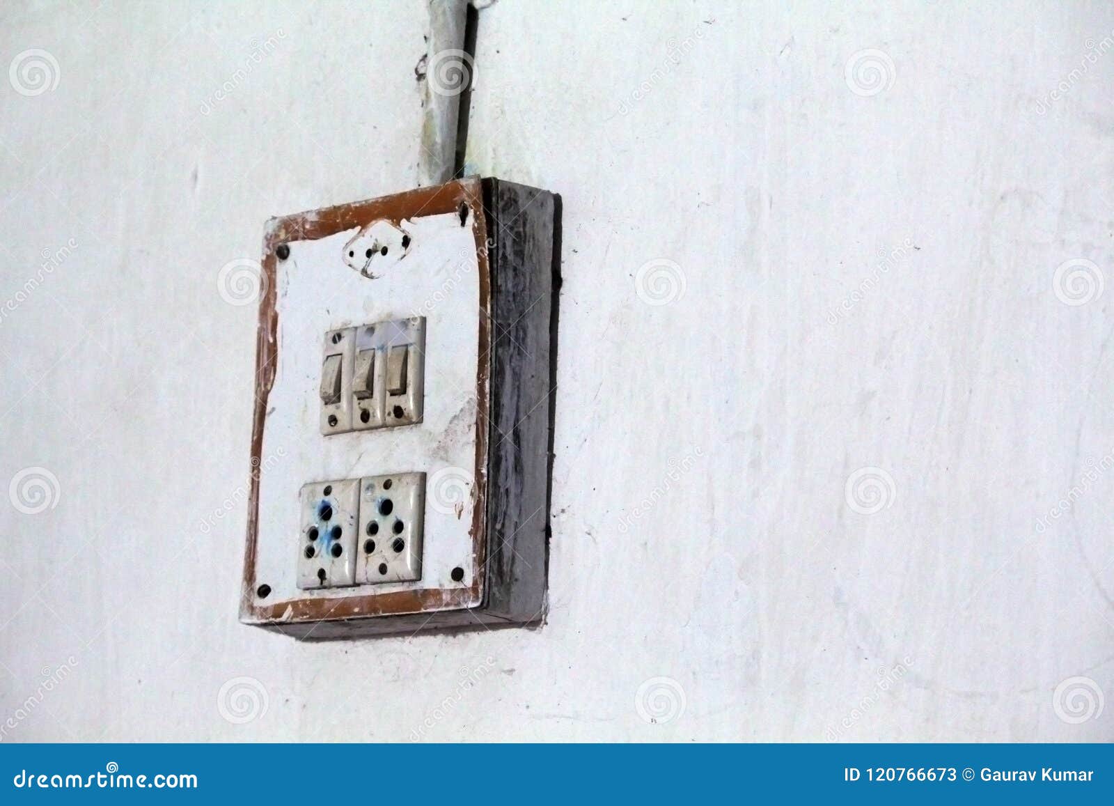 Electric Board in Home Old stock image. Image of home - 120766673