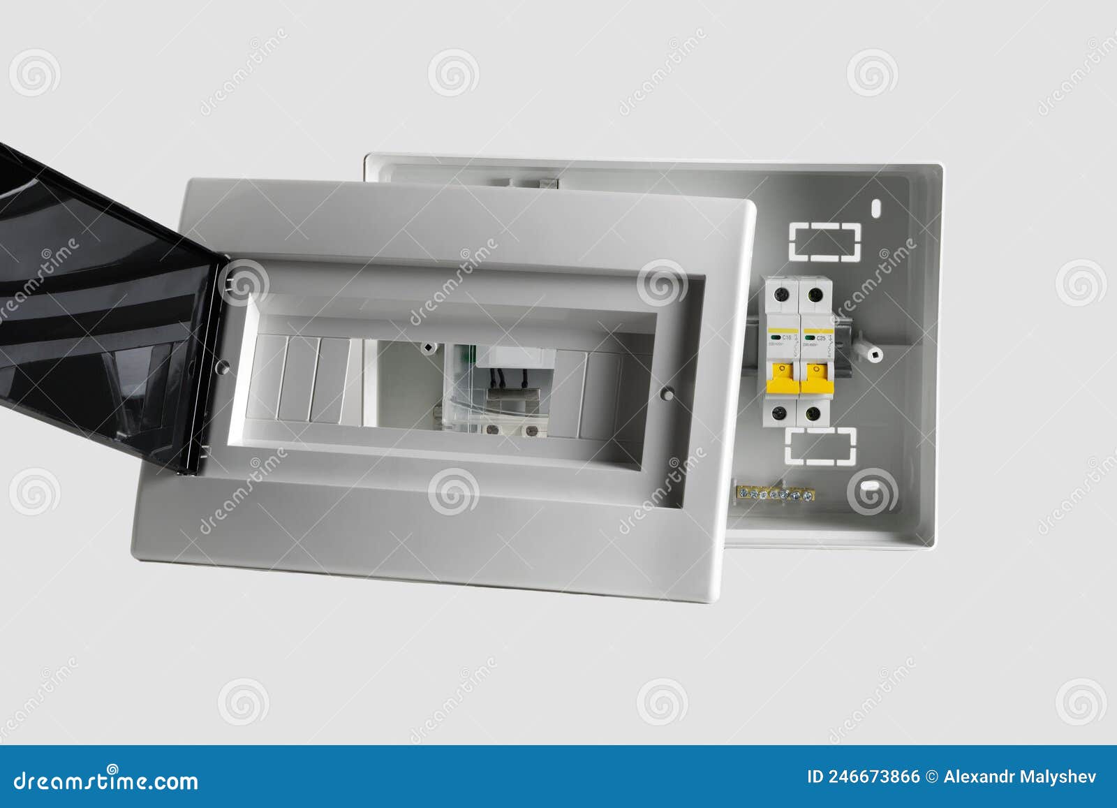 Electric board plastic stock photo. Image of supply - 246673866