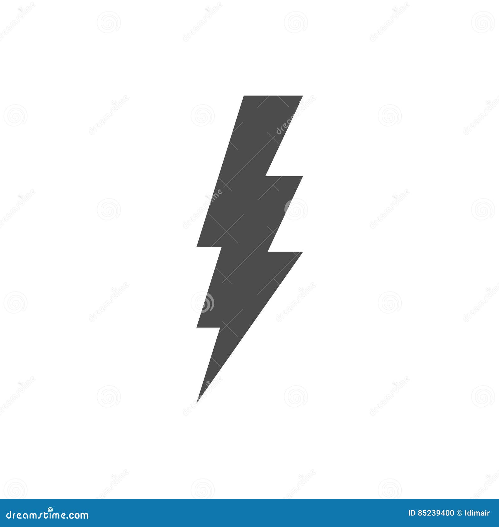Electric Bolt Icon Isolated on White Background, Vector Stock Vector ...