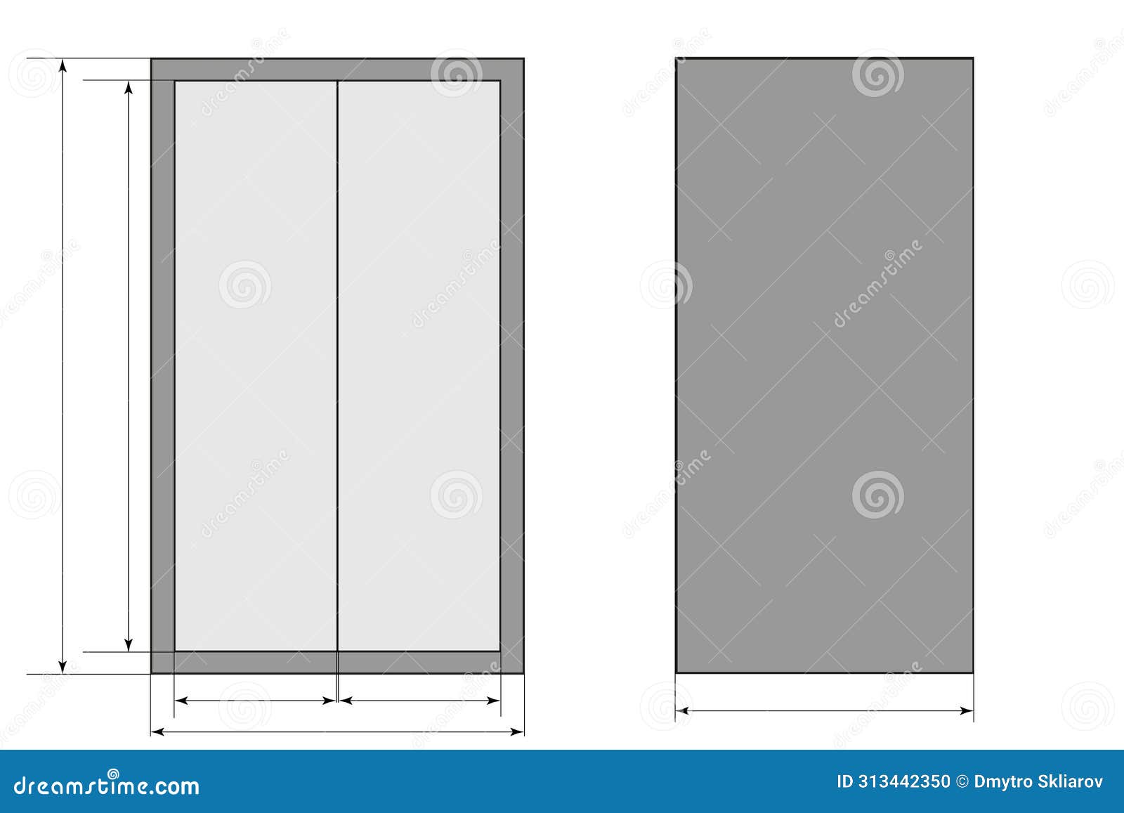 Electric Box Drawing with Dimensions. Control Panel. Production Control ...